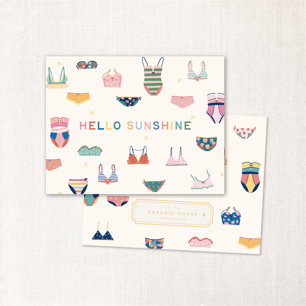 hello sunshine swim card – Urbanic Paper Boutique